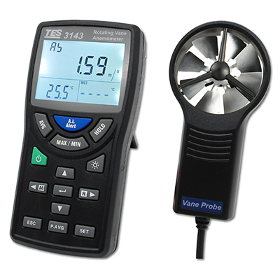 Metal Vane Anemometer TES-3143|TES Electrical Electronic Corp.